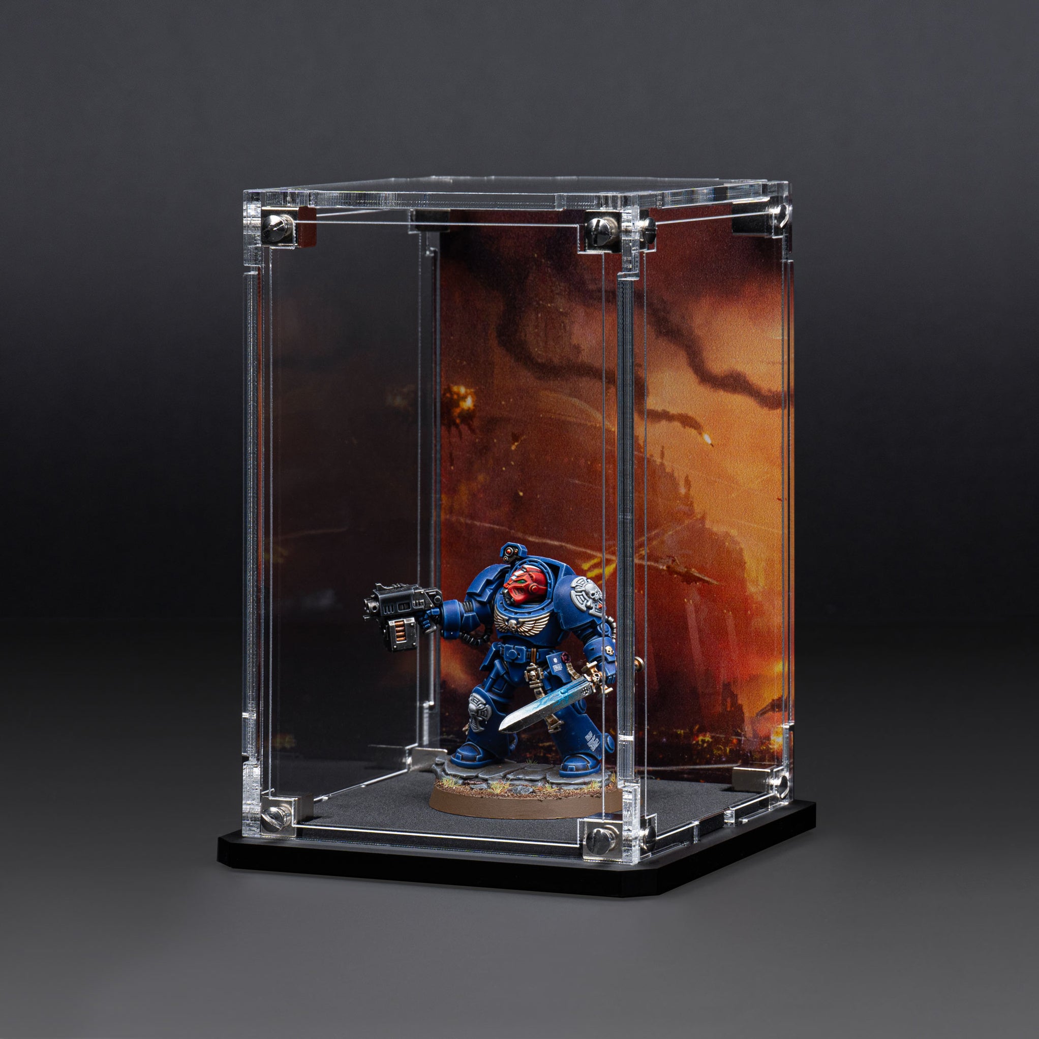 Display Case for Warhammer® Miniature with Endless War Background ...