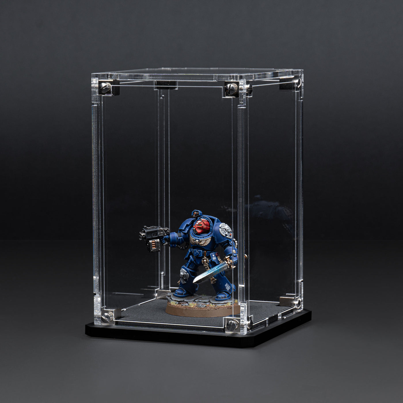 Display Case for Warhammer Miniature with Clear Background — Wicked Brick