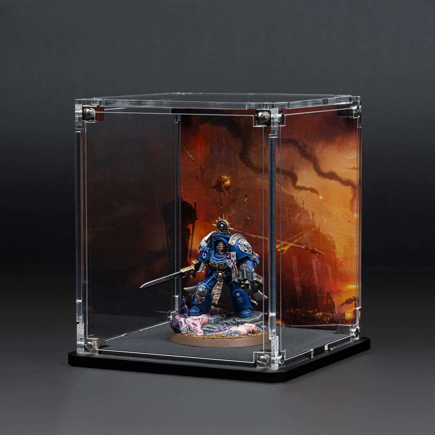 Display Case for Warhammer® Miniature with Endless War Background ...