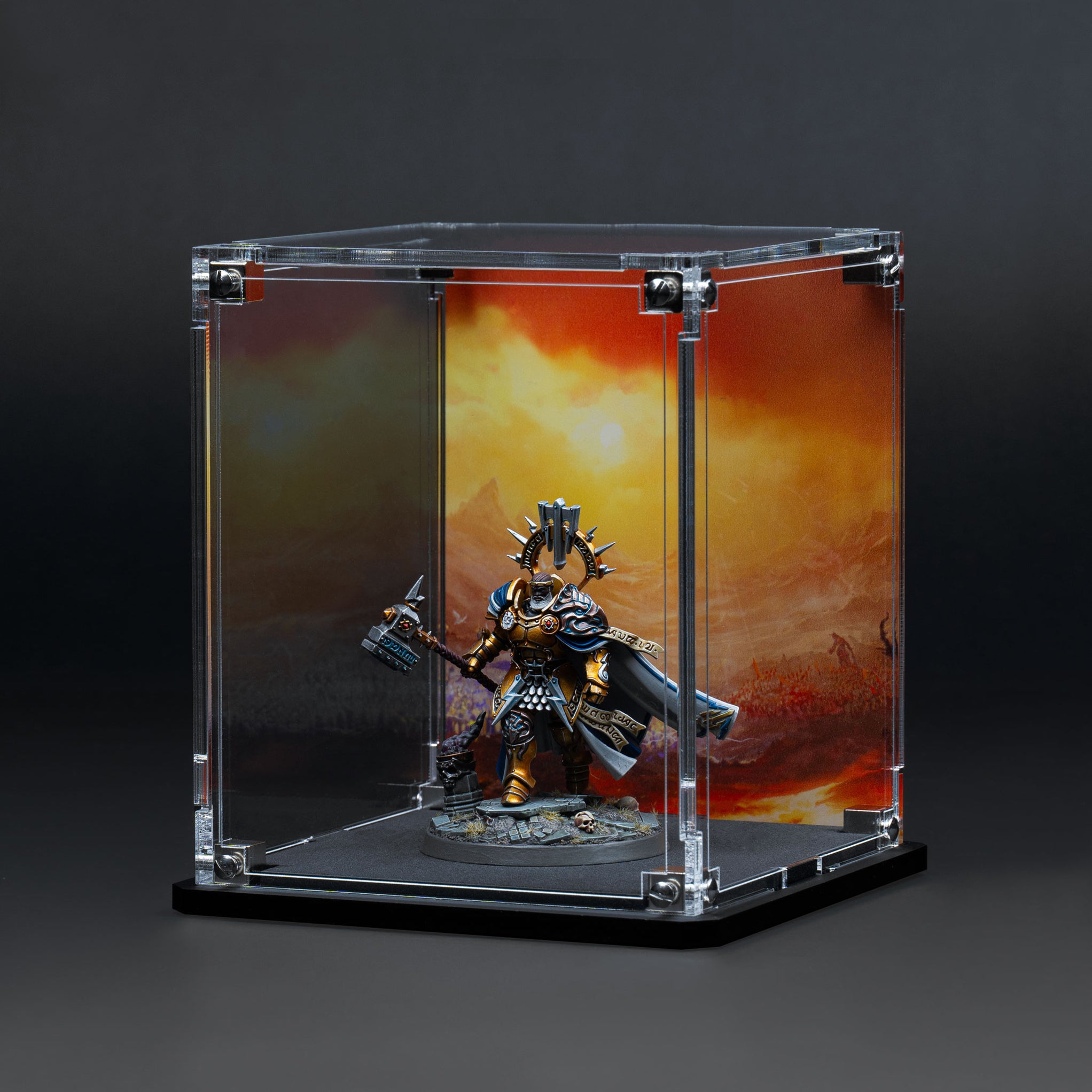 Display Case for Warhammer Miniature with Eternal Conflict Background ...