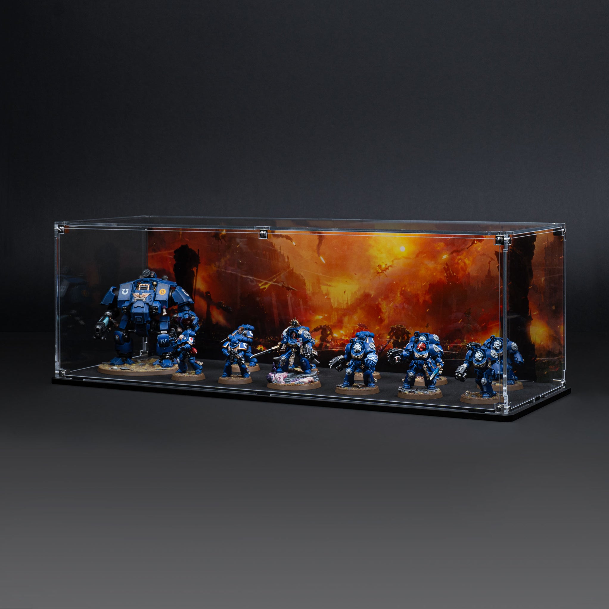 Display Case for Warhammer® Army with Endless War Background — Wicked Brick