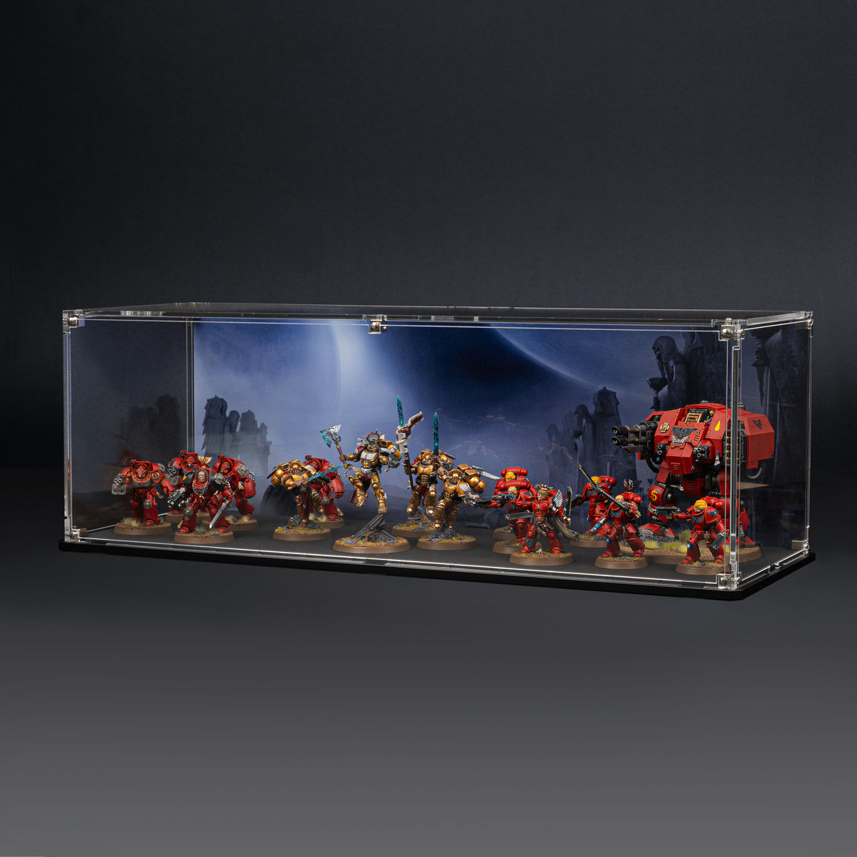 Display Case for Warhammer® Army with Angels of Death Background — Wicked Brick