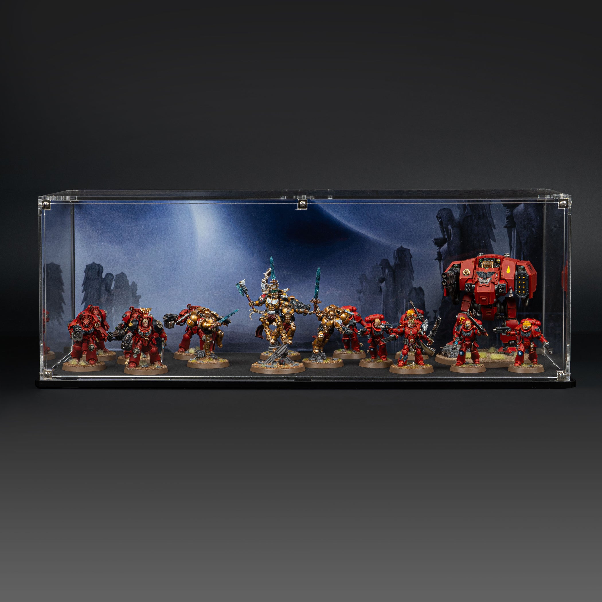 Display Case for Warhammer® Army with Angels of Death Background — Wicked Brick