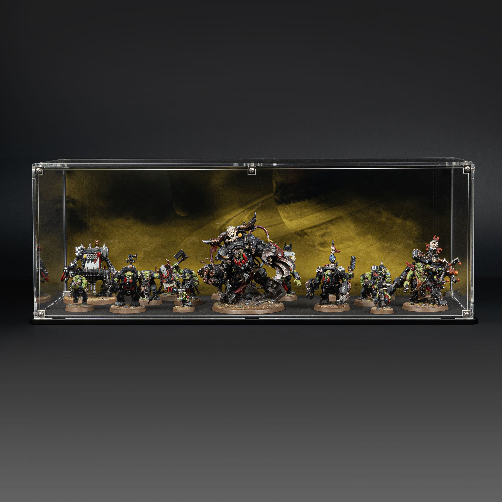 Display Case for Warhammer® Army with Irradiated Wasteland Background — Wicked Brick