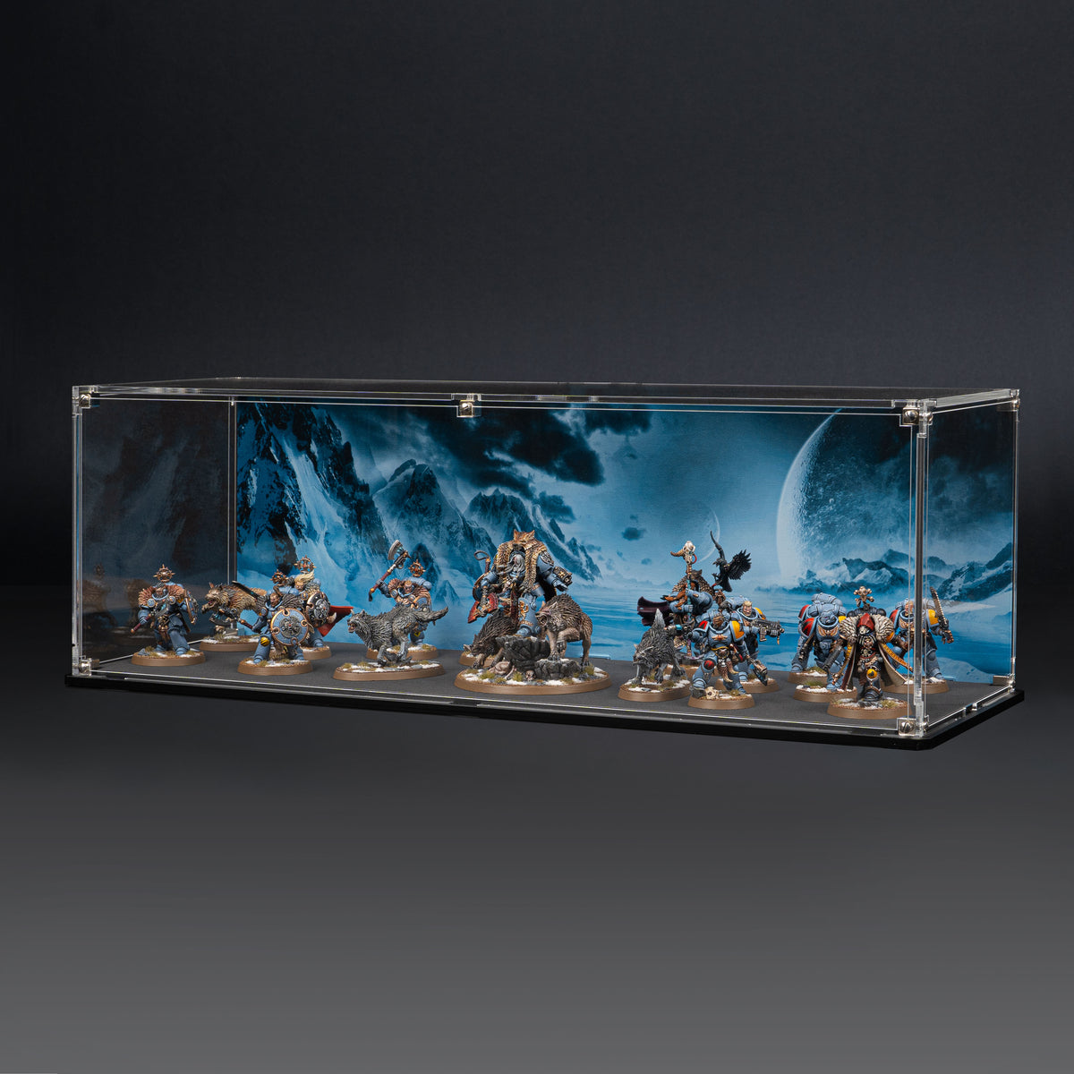 Display Case for Warhammer® Army with Frozen Wasteland Background — Wicked Brick