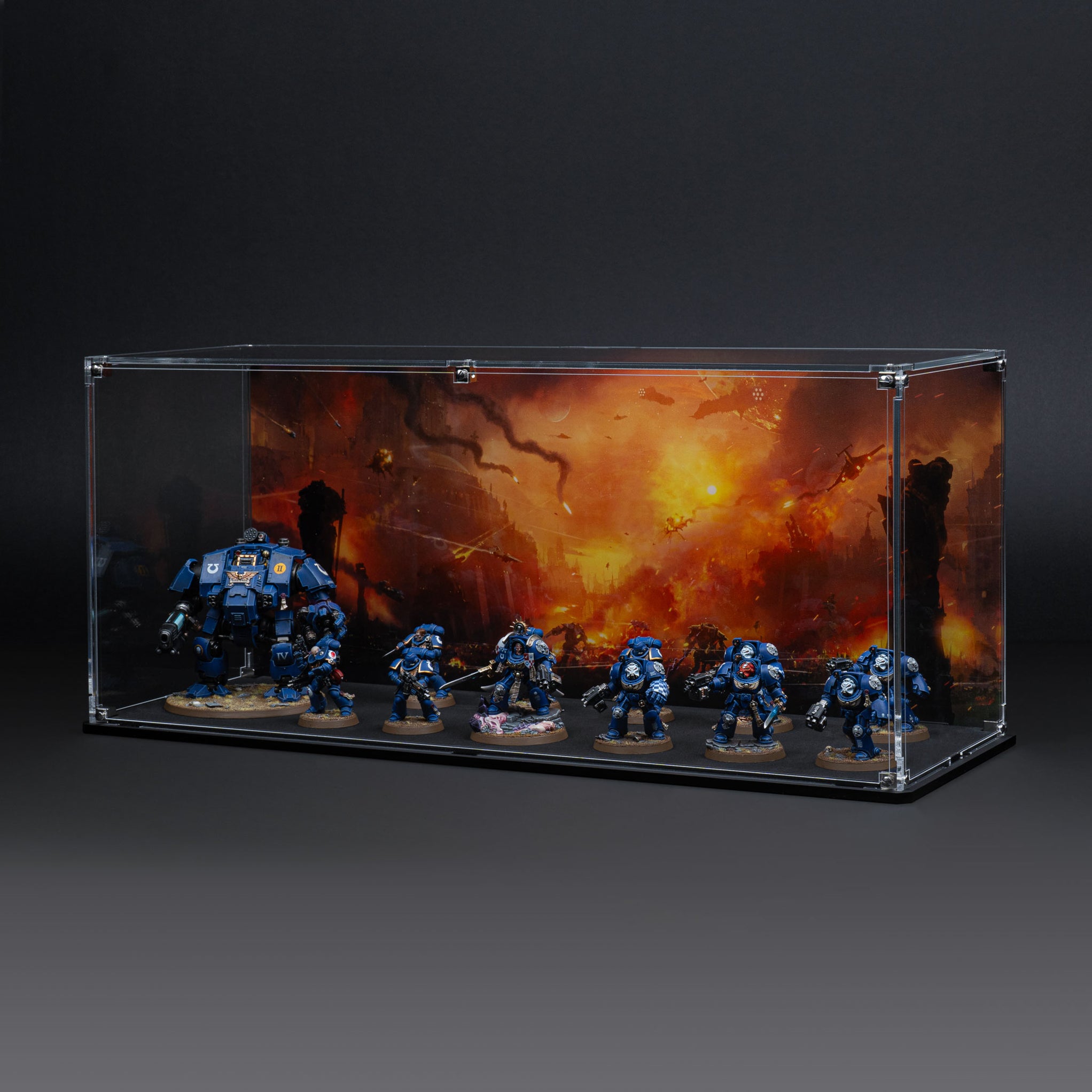 Display Case for Warhammer® Army with Endless War Background — Wicked Brick