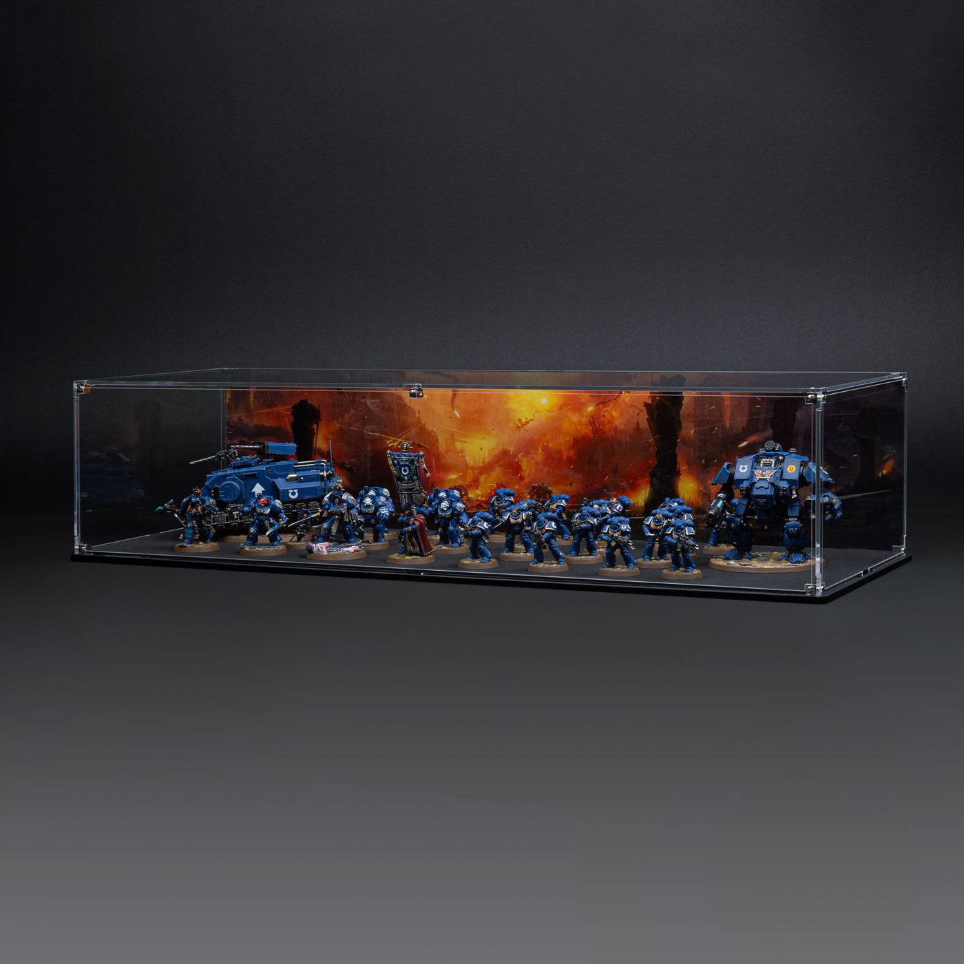 Display Case for Warhammer® Army with Endless War Background — Wicked Brick