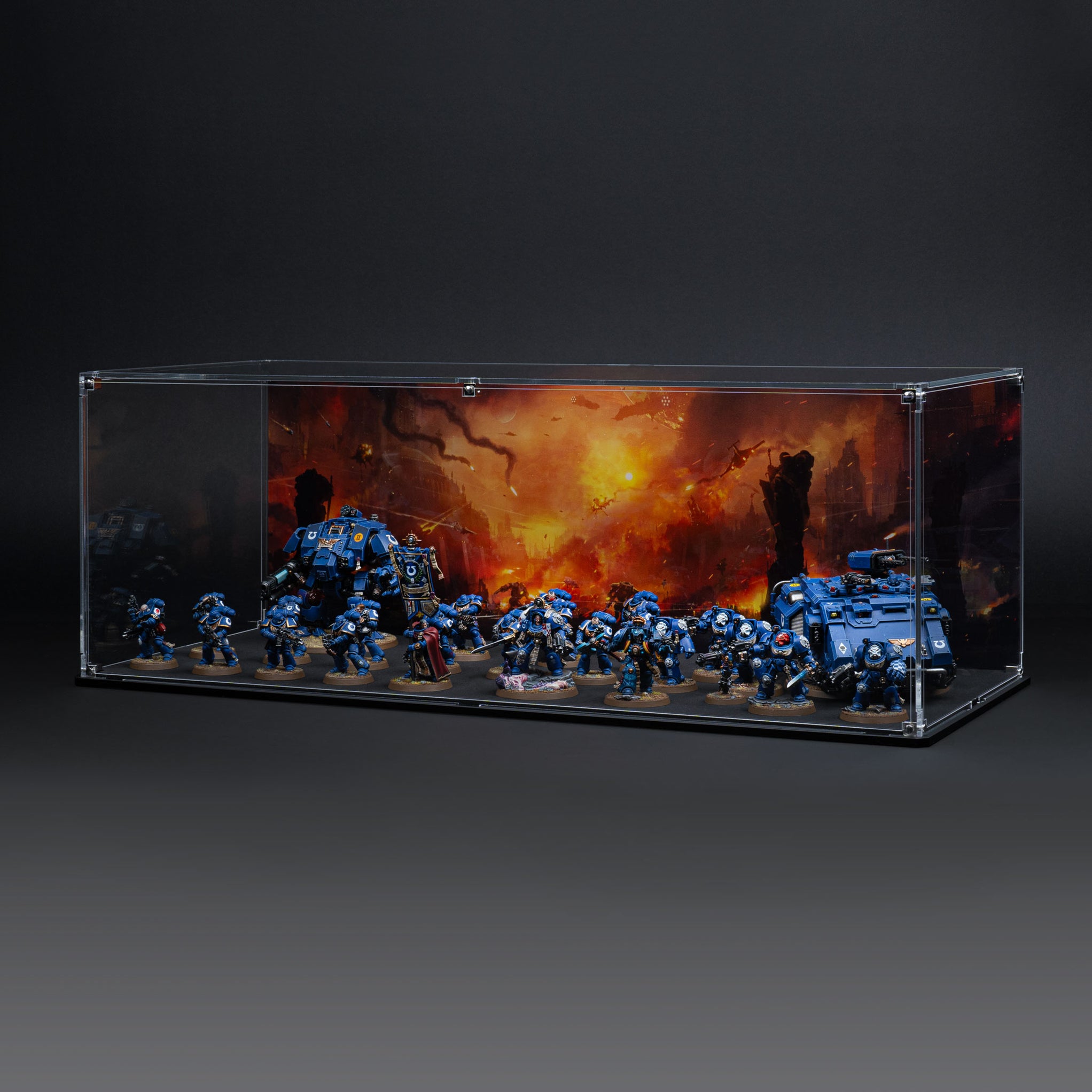Display Case for Warhammer® Army with Endless War Background — Wicked Brick