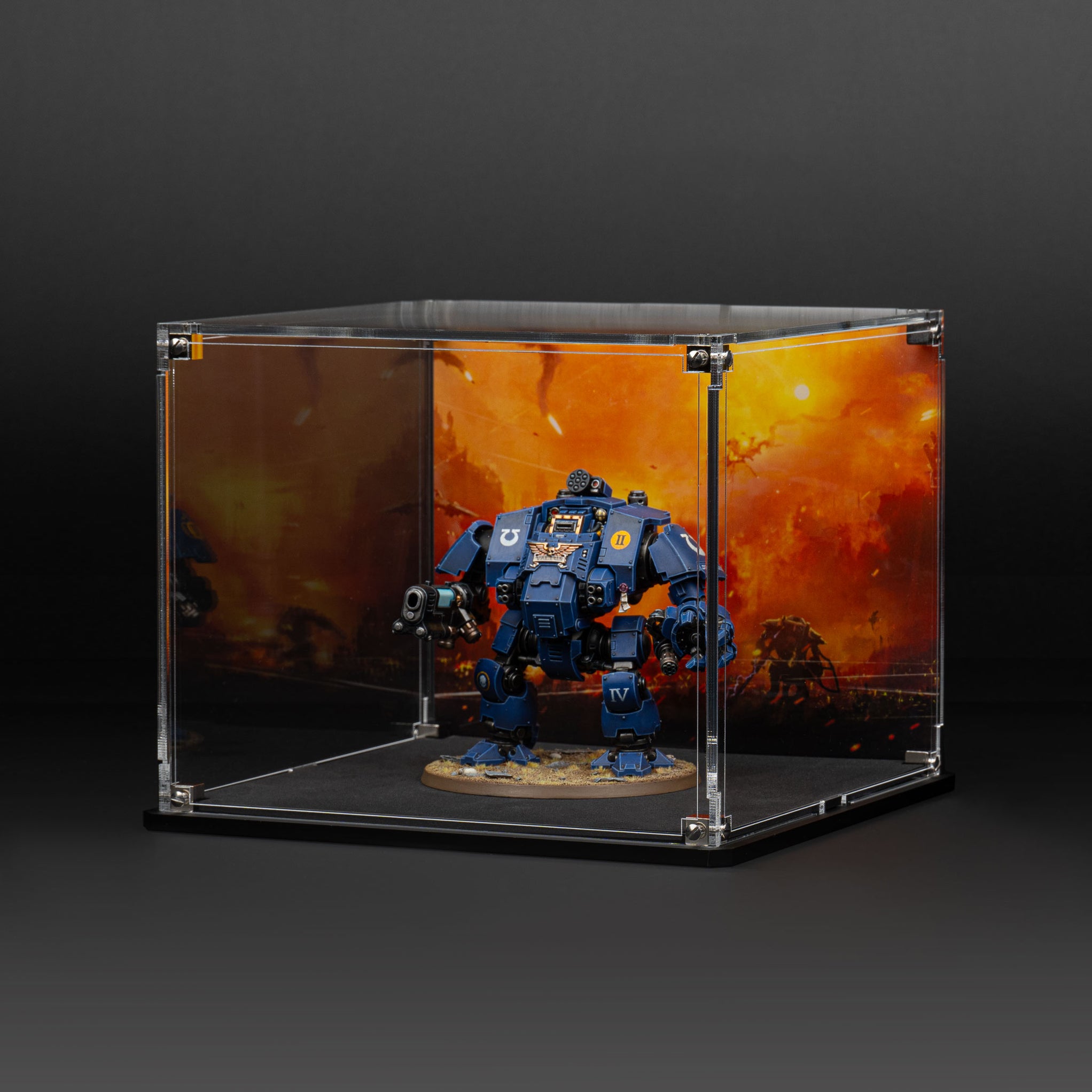 Miniature Display Case for Warhammer with Endless War Background ...
