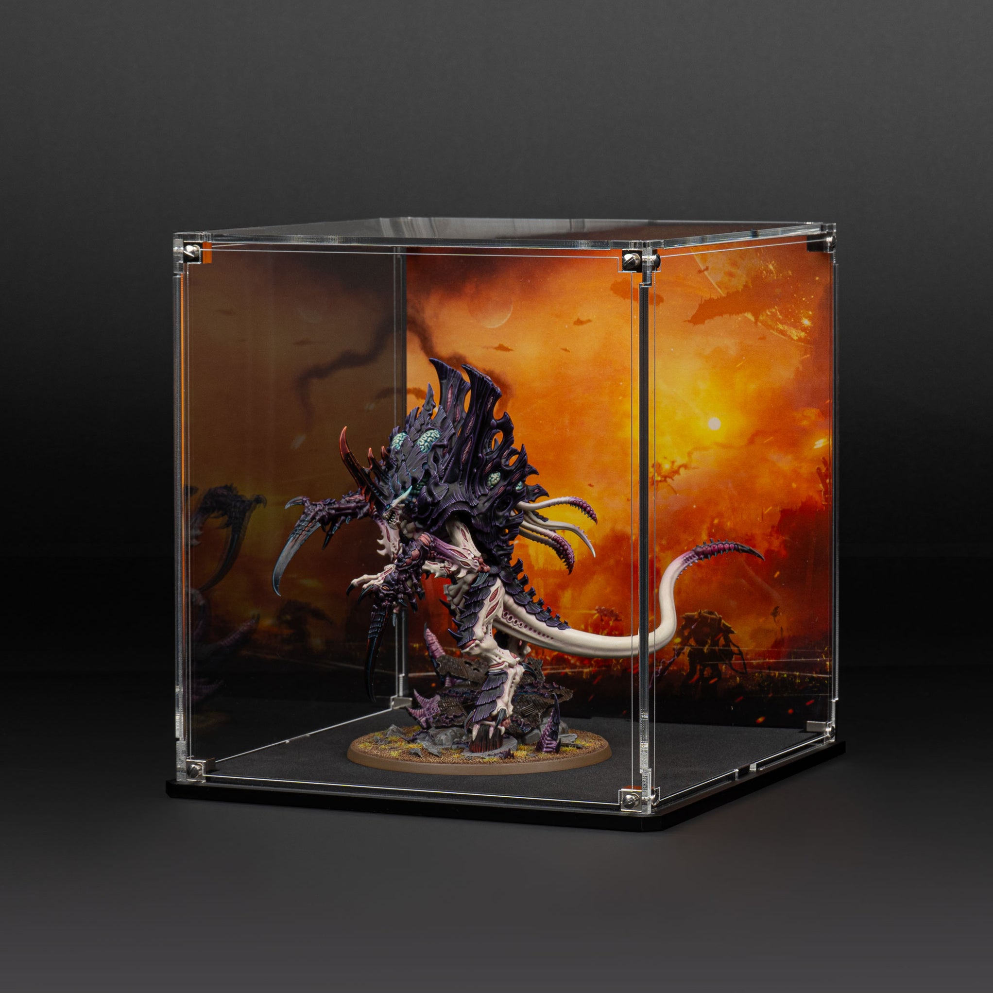Oversized Miniature Display Case for Warhammer® with Endless War Backg ...
