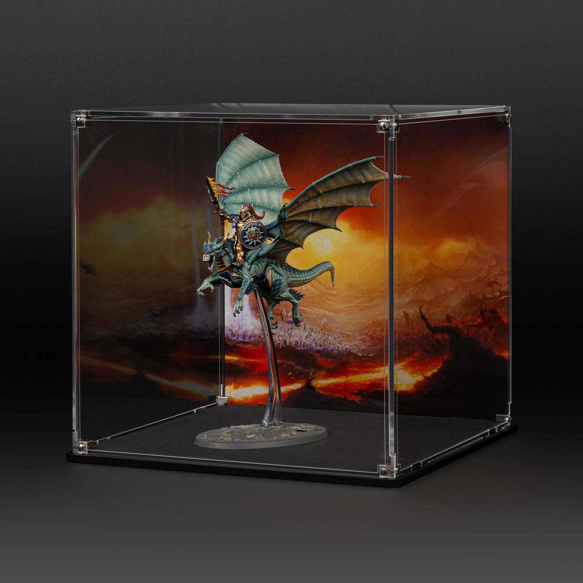 Miniature Display Case for Warhammer with Eternal Conflict Background ...