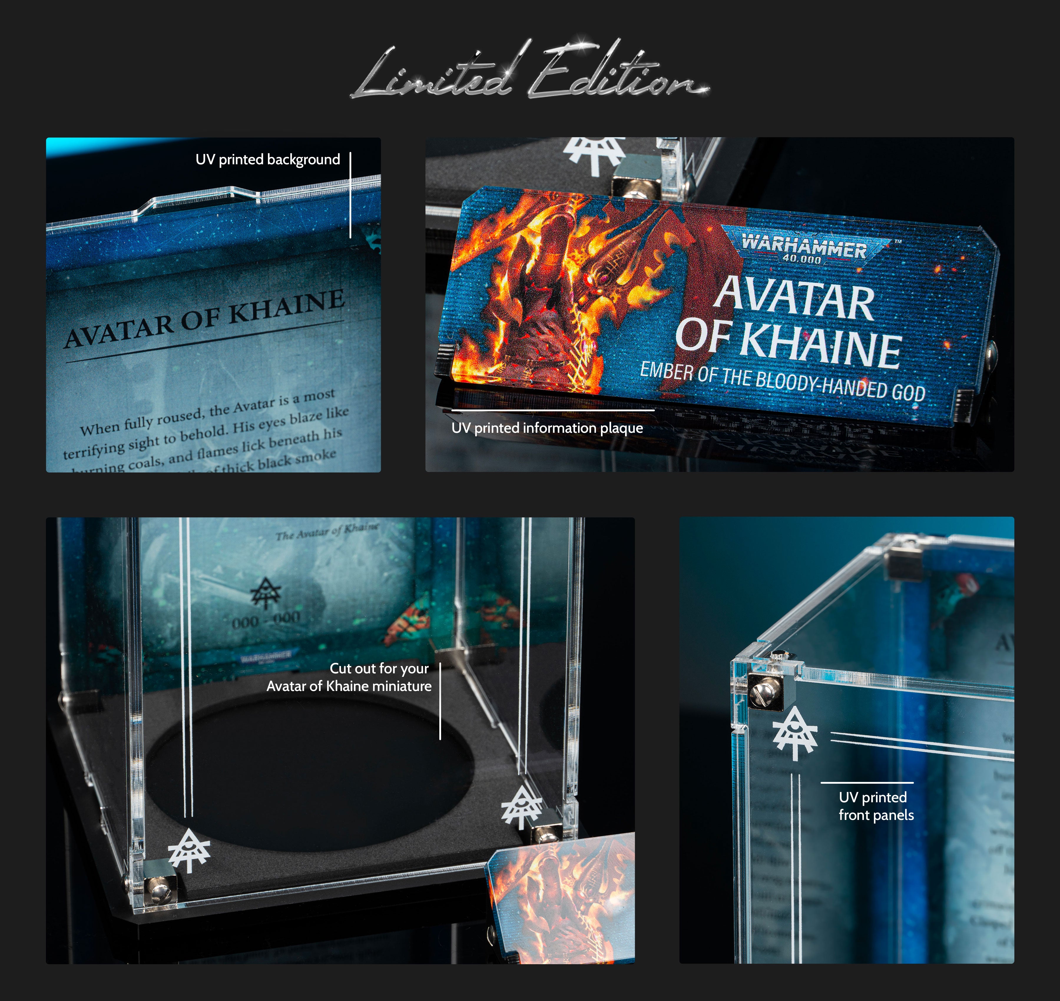 Limited Edition Display Case for Warhammer® 40,000 Avatar of Khaine ...