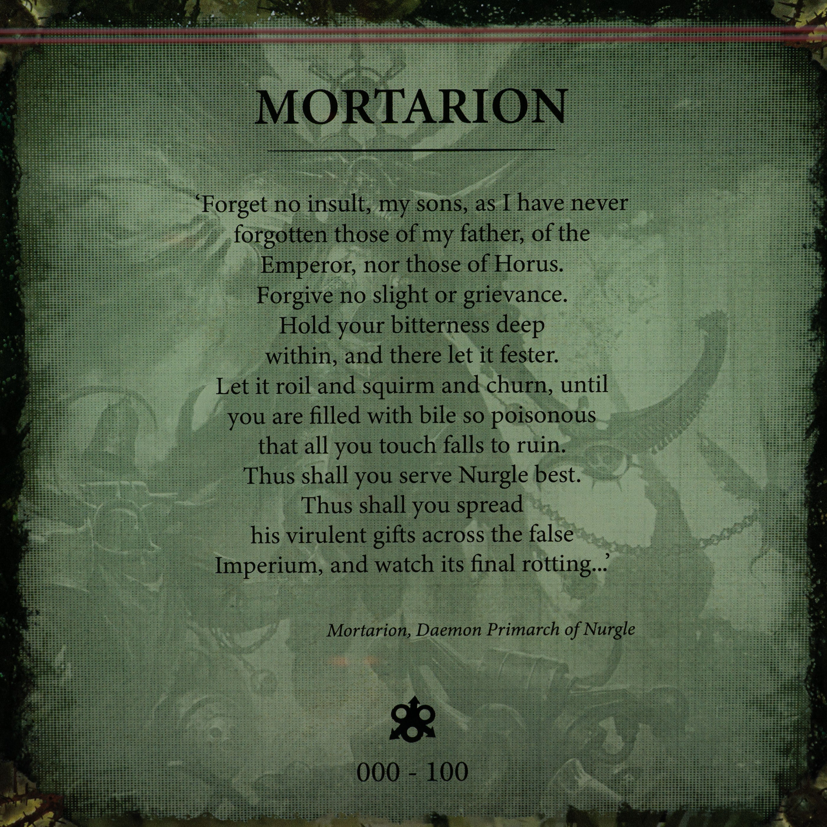 Limited Edition Display Case for Warhammer® 40,000 Mortarion, Daemon P ...