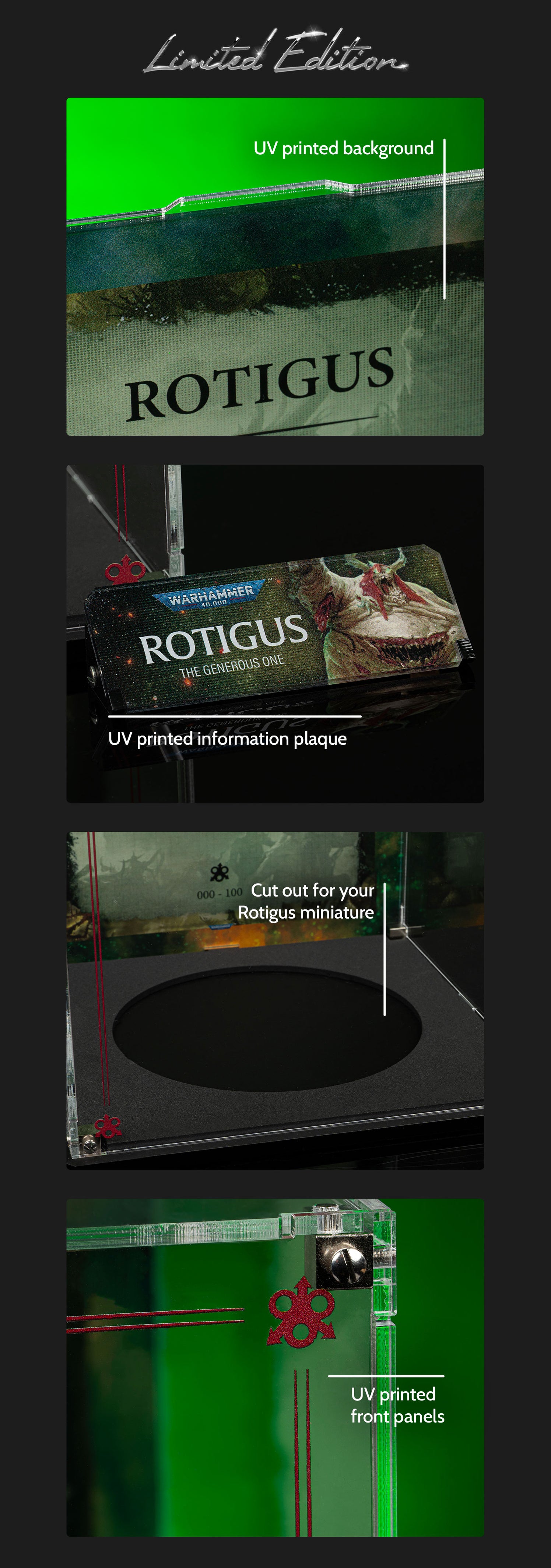 Limited Edition Display Case for Warhammer® 40,000 Rotigus — Wicked Brick