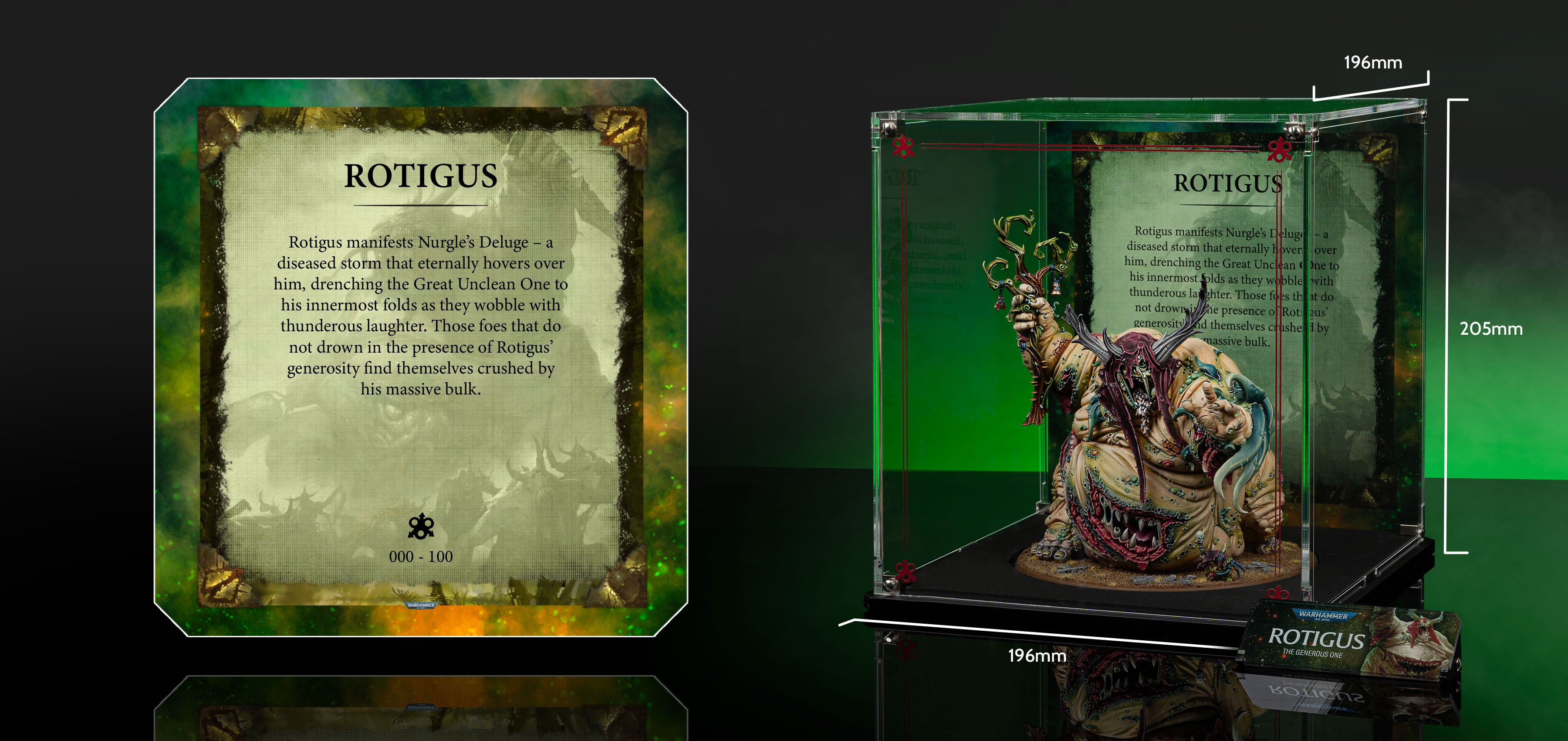 Limited Edition Display Case for Warhammer® 40,000 Rotigus — Wicked Brick