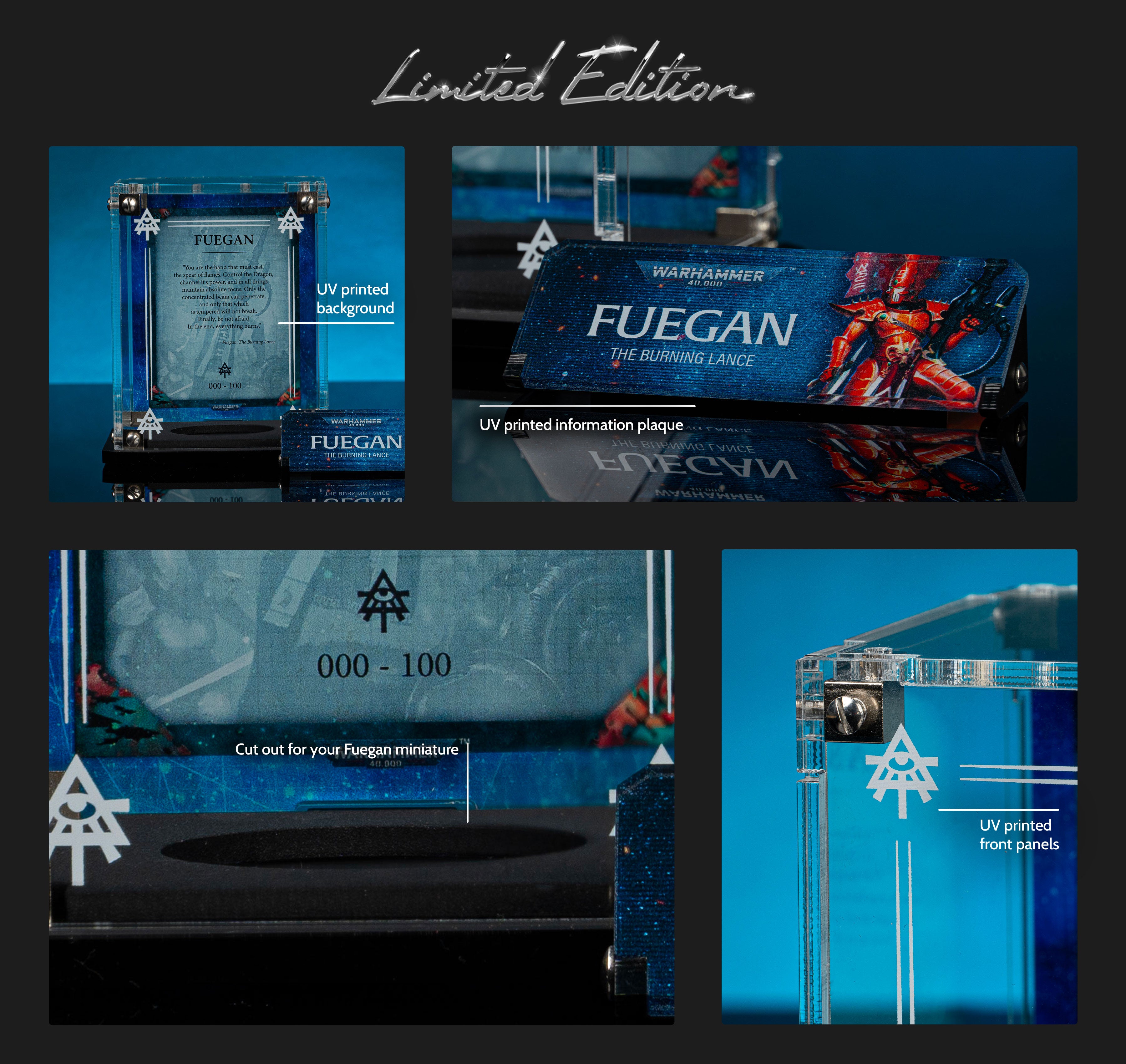 Limited Edition Display Case for Warhammer® 40,000 Fuegan — Wicked Brick