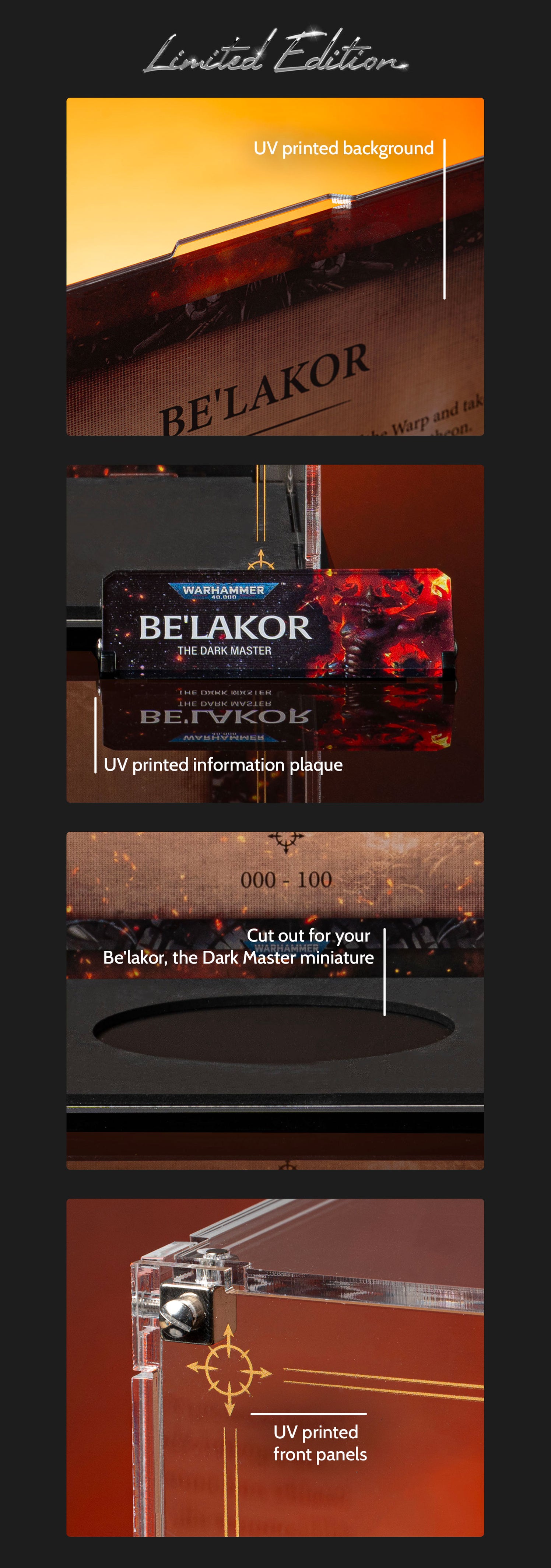 Limited Edition Display Case for Warhammer® 40,000 Be'lakor, the Dark ...