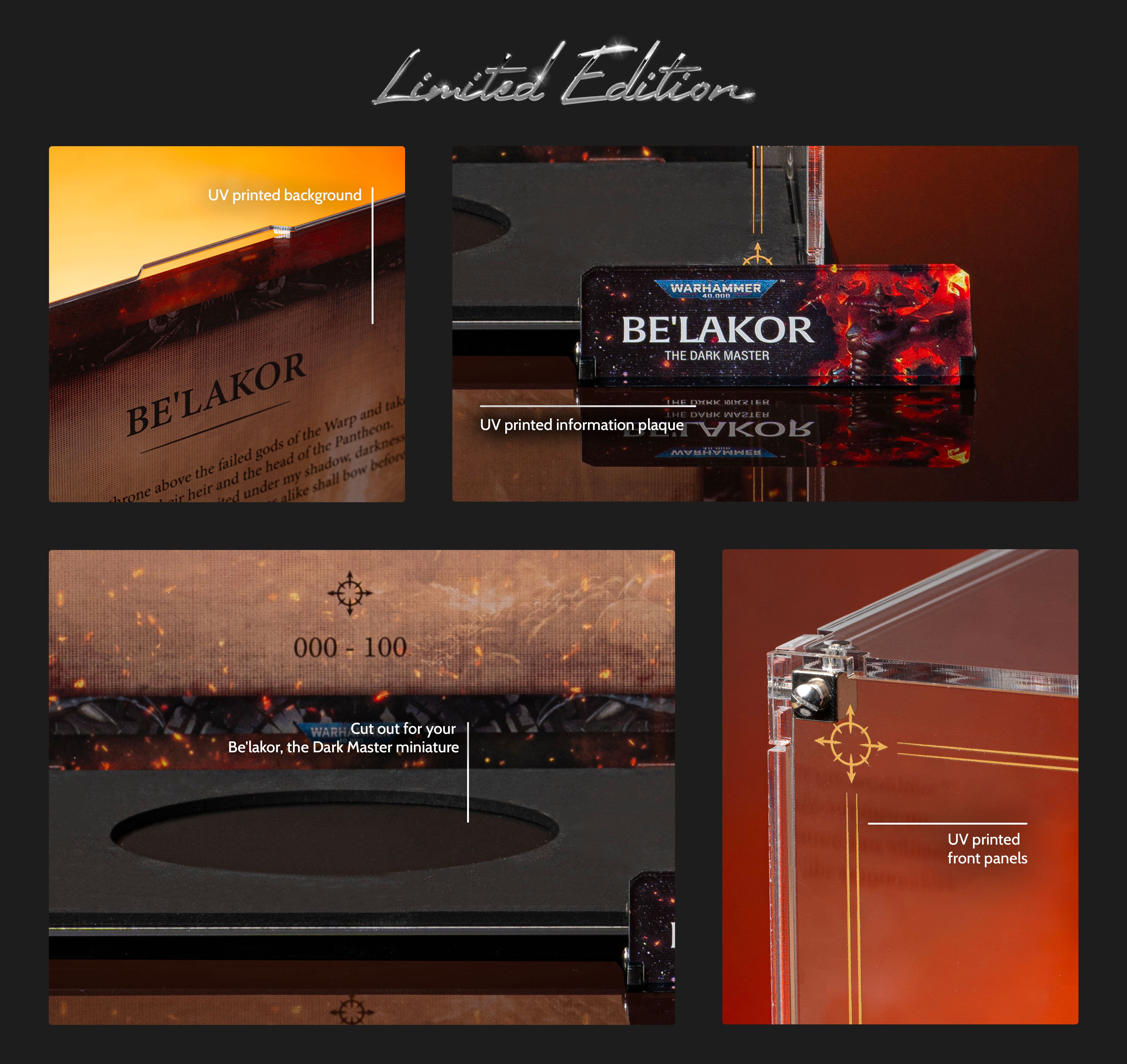 Limited Edition Display Case for Warhammer® 40,000 Be'lakor, the Dark ...