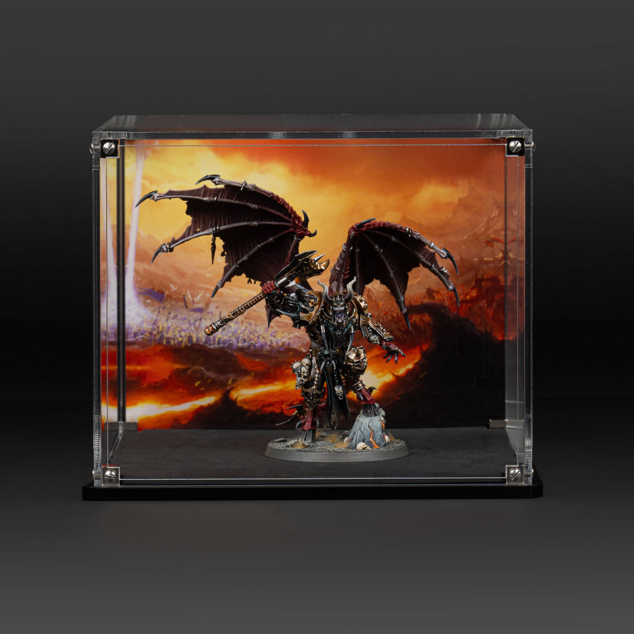 Miniature Display Case for Warhammer with Eternal Conflict Background ...