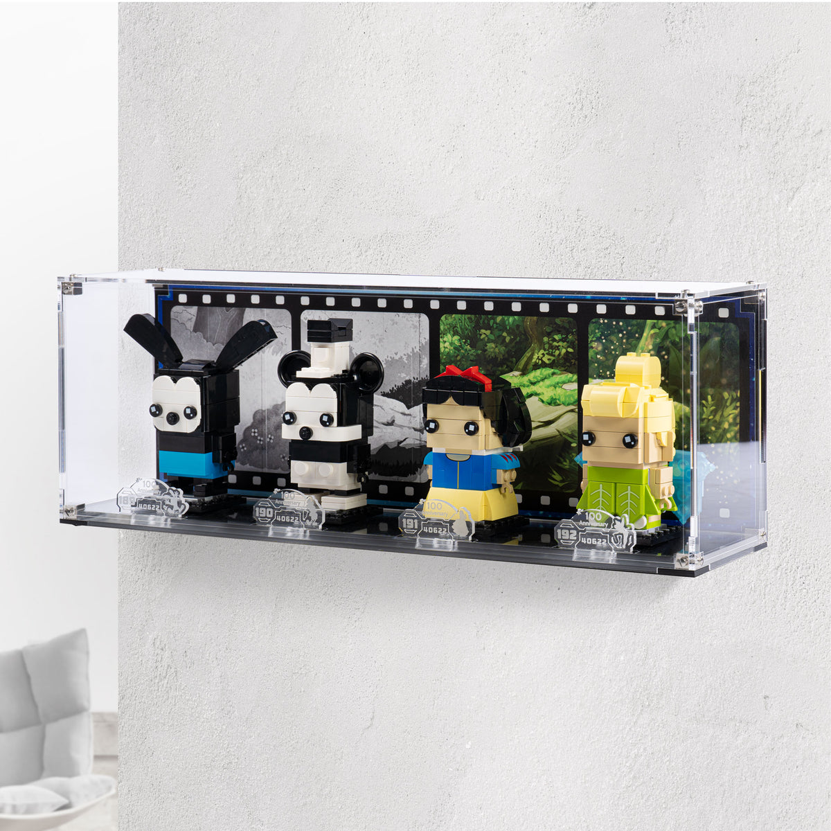 Wall Mounted Display Case for LEGO® Brickheadz Disney 100th Celebratio ...