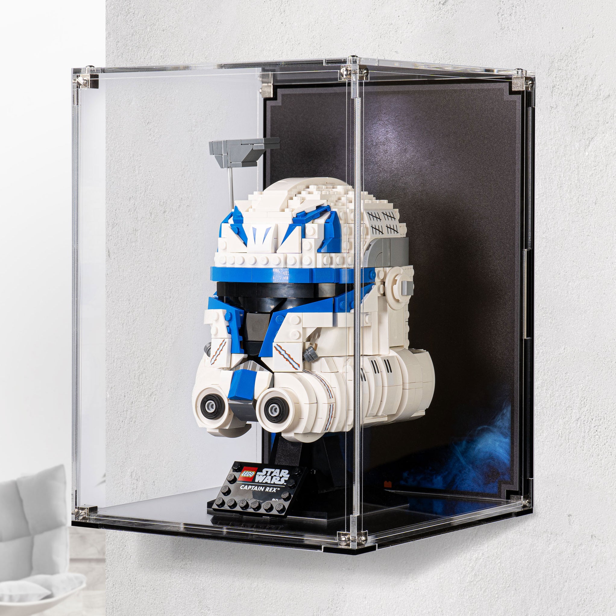 Wall Mounted Display Case for LEGO® Star Wars Captain Rex Helmet (7534 ...