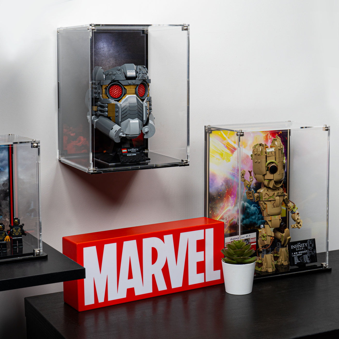 Wall Mounted Display Case for LEGO Marvel Star-Lord's Helmet 76251 ...