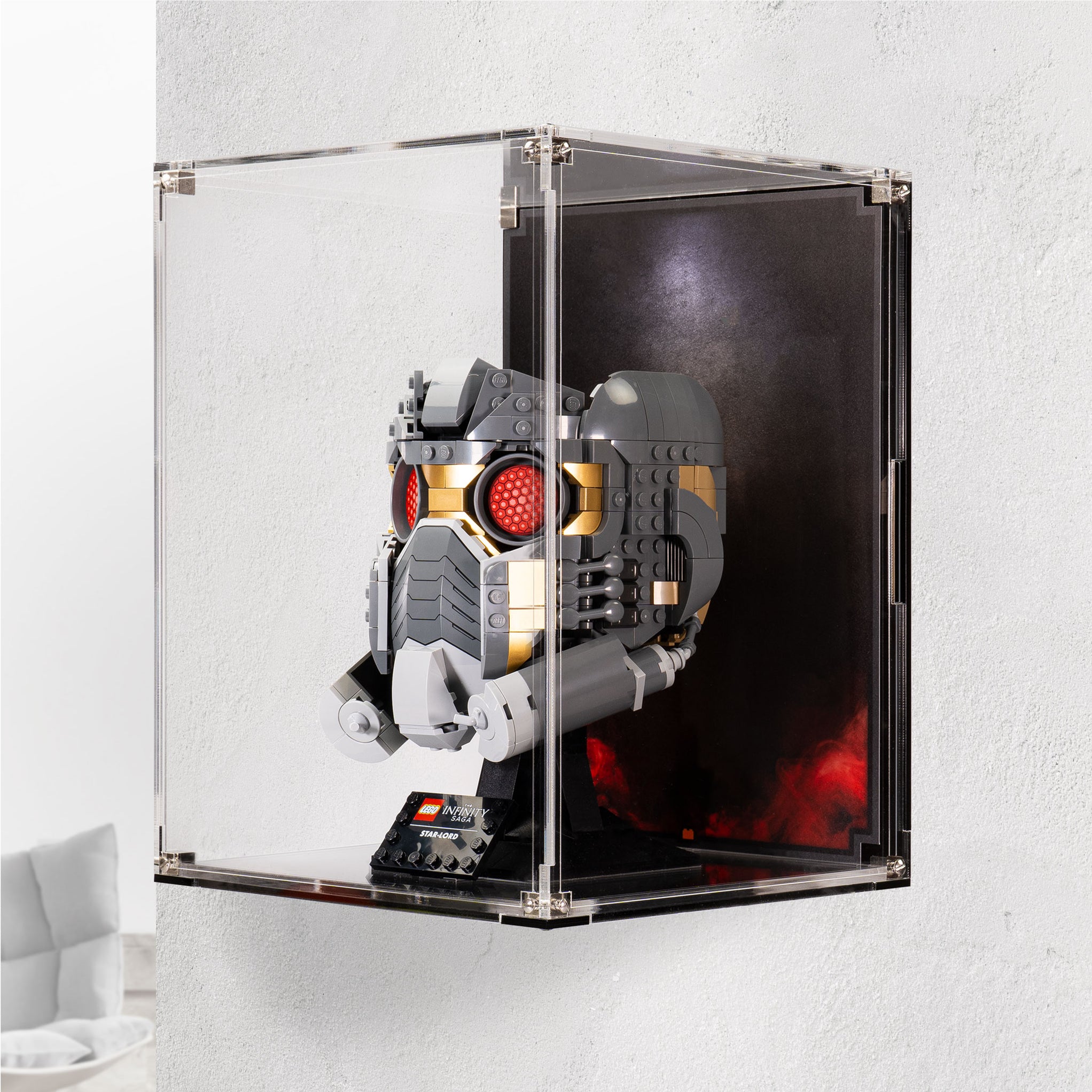 Wall Mounted Display Case for LEGO Marvel Star-Lord's Helmet 76251 ...