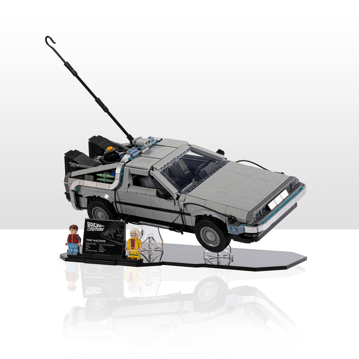 Display Stand for LEGO Back to the Future Time Machine 10300 — Wicked Brick
