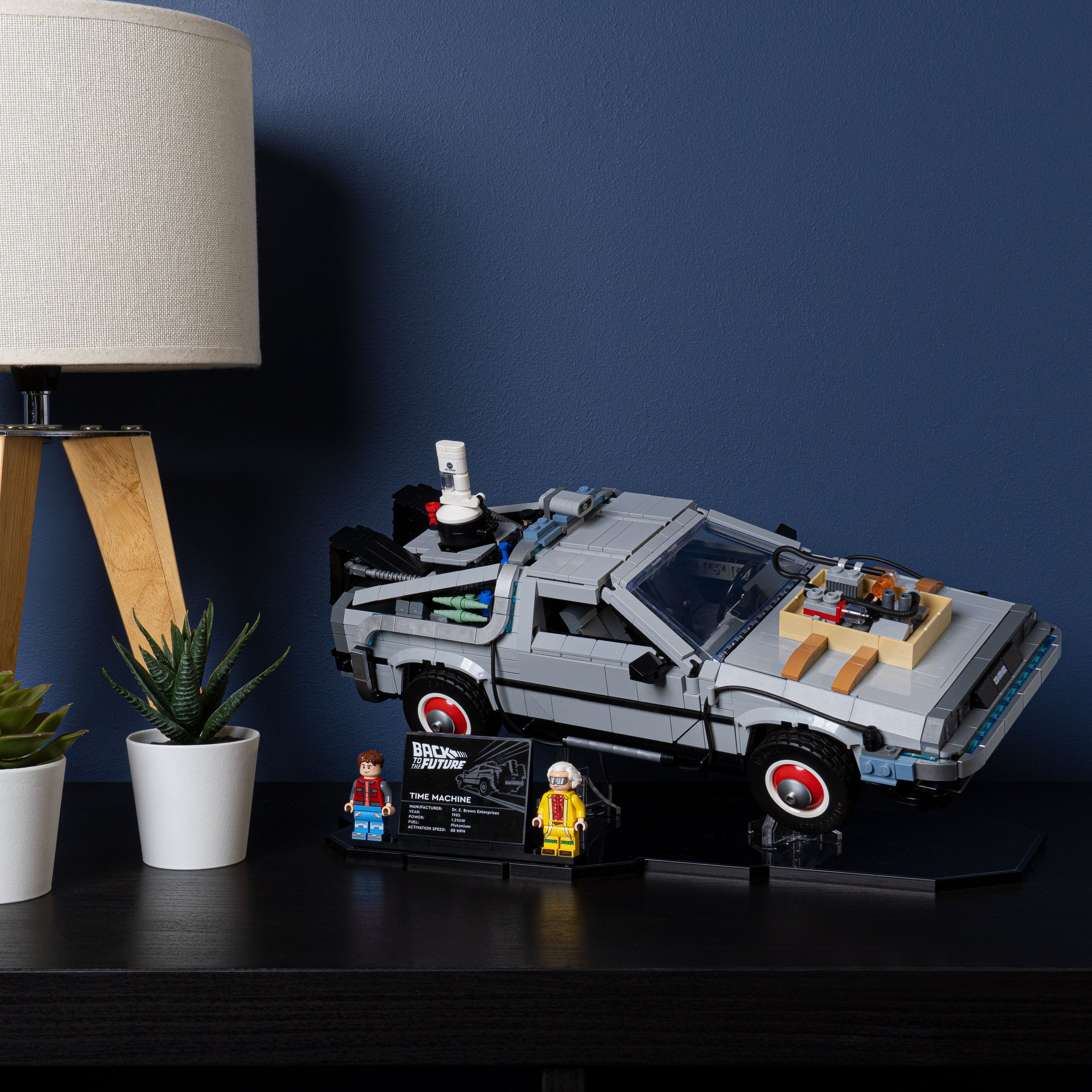 Display Stand for LEGO Back to the Future Time Machine 10300 — Wicked Brick