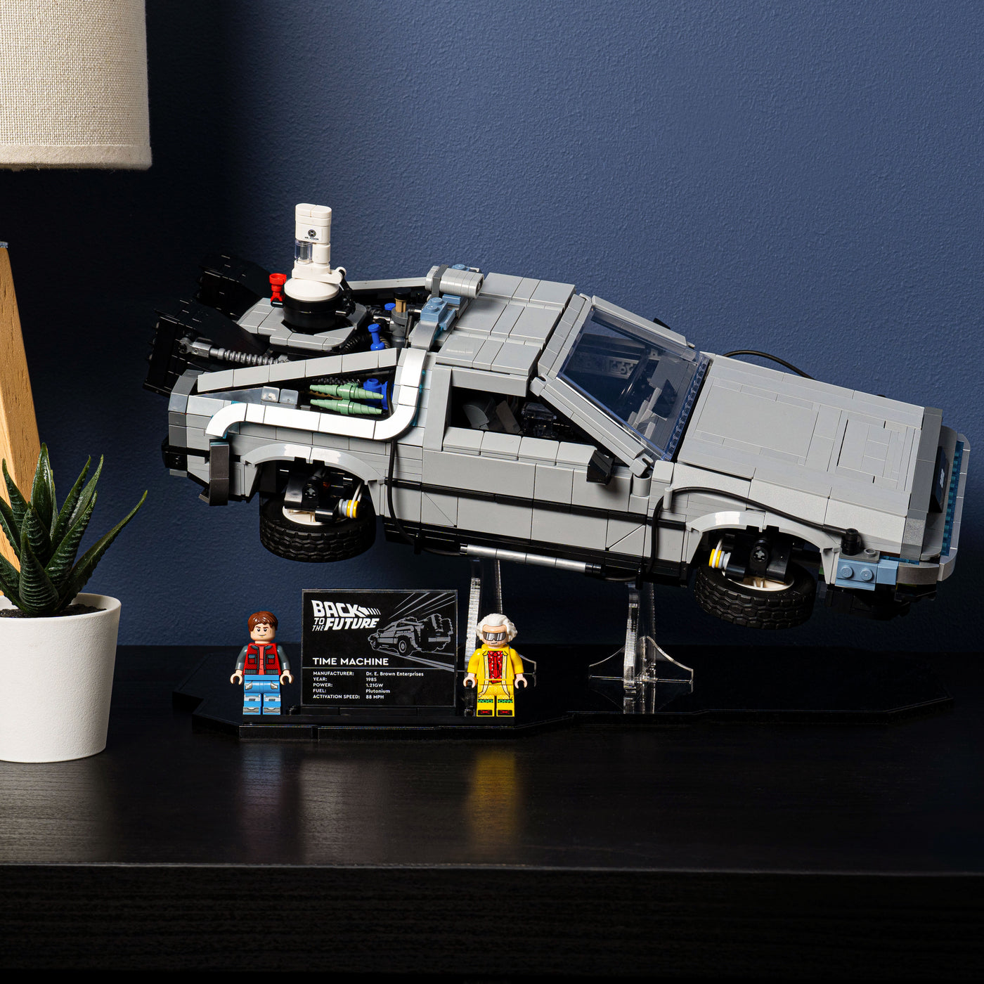 Display Stand for LEGO Back to the Future Time Machine 10300 — Wicked Brick