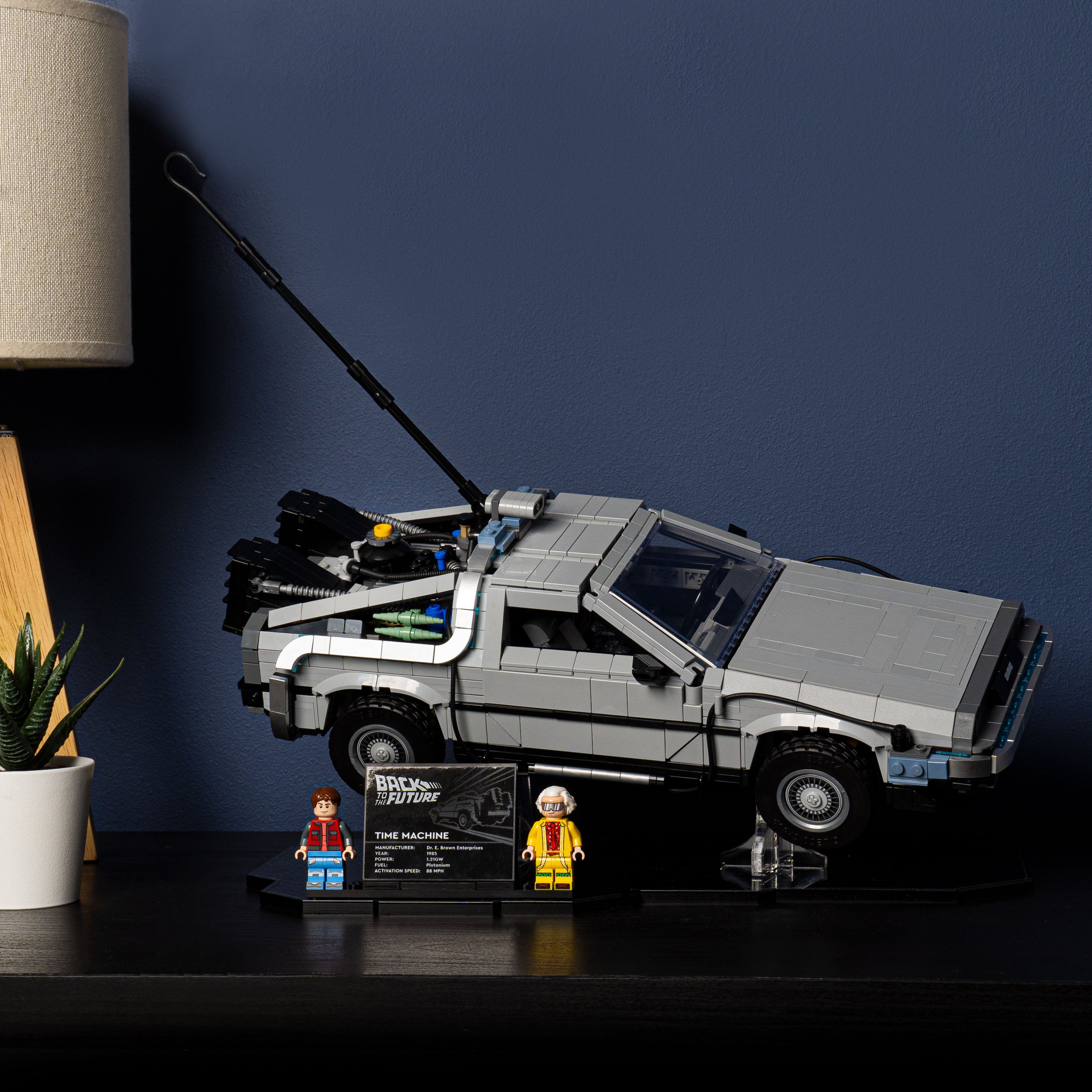 Display Stand for LEGO Back to the Future Time Machine 10300 — Wicked Brick