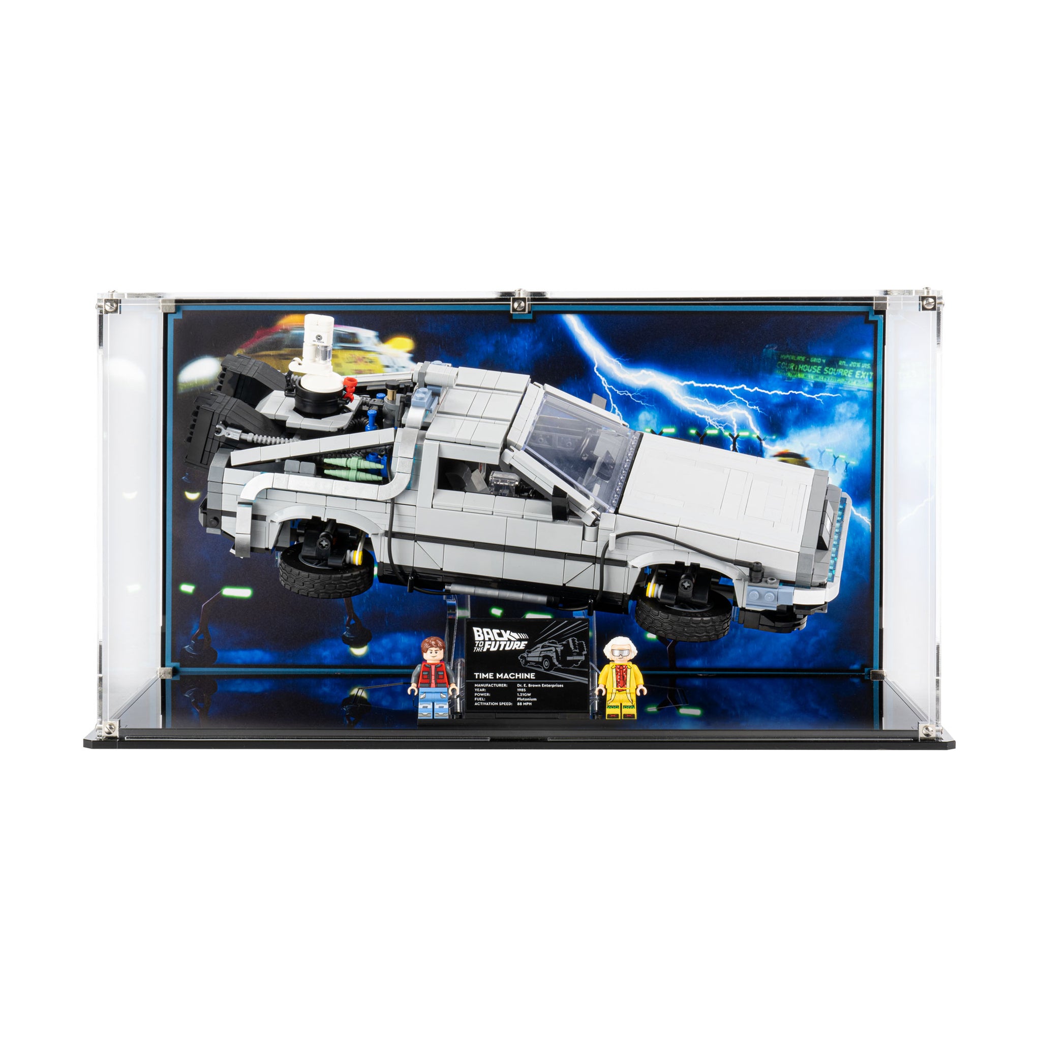 Display Case for LEGO® Back to the Future Time Machine (10300) — Wicked ...