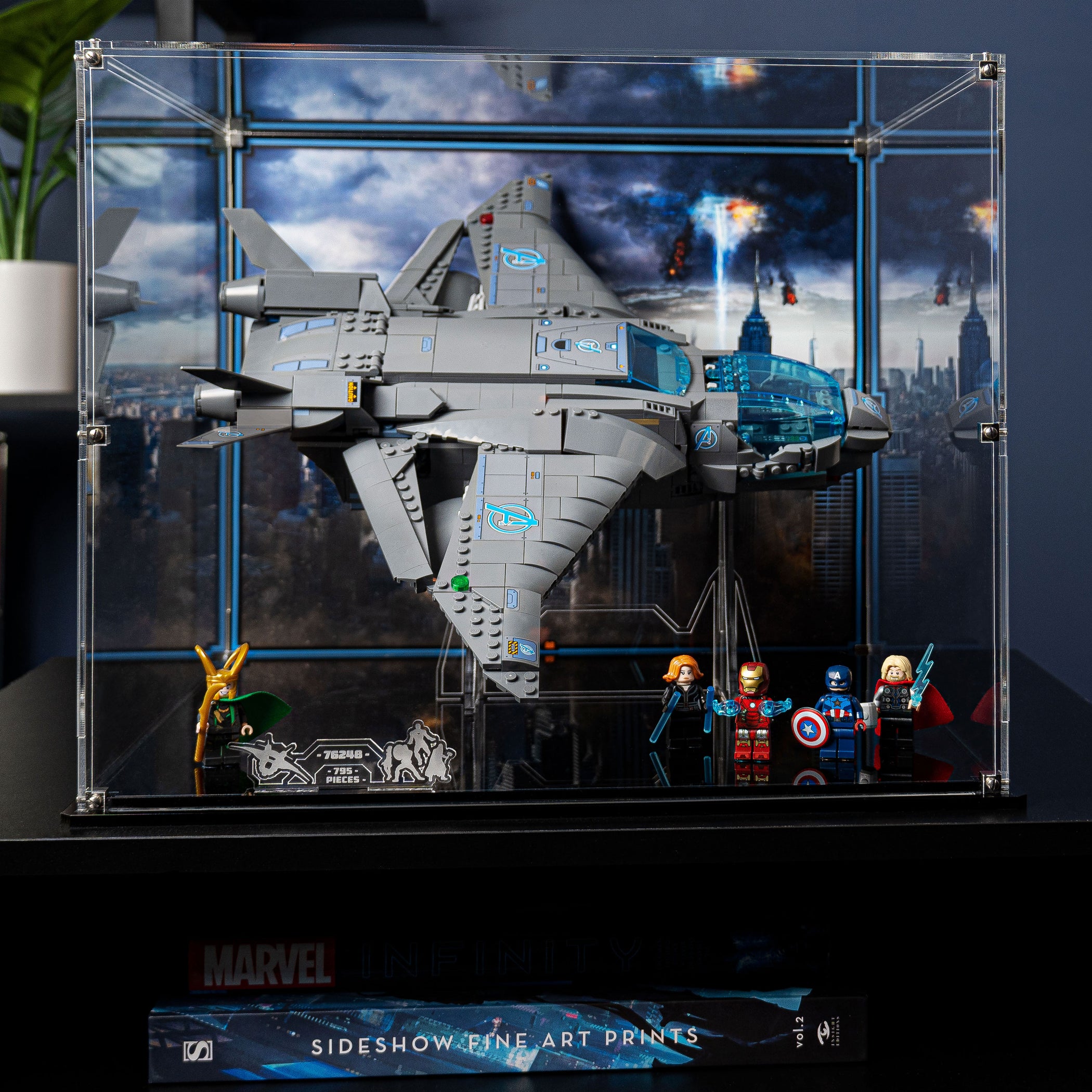 Display Case for LEGO Marvel The Avengers Quinjet 76248 — Wicked Brick