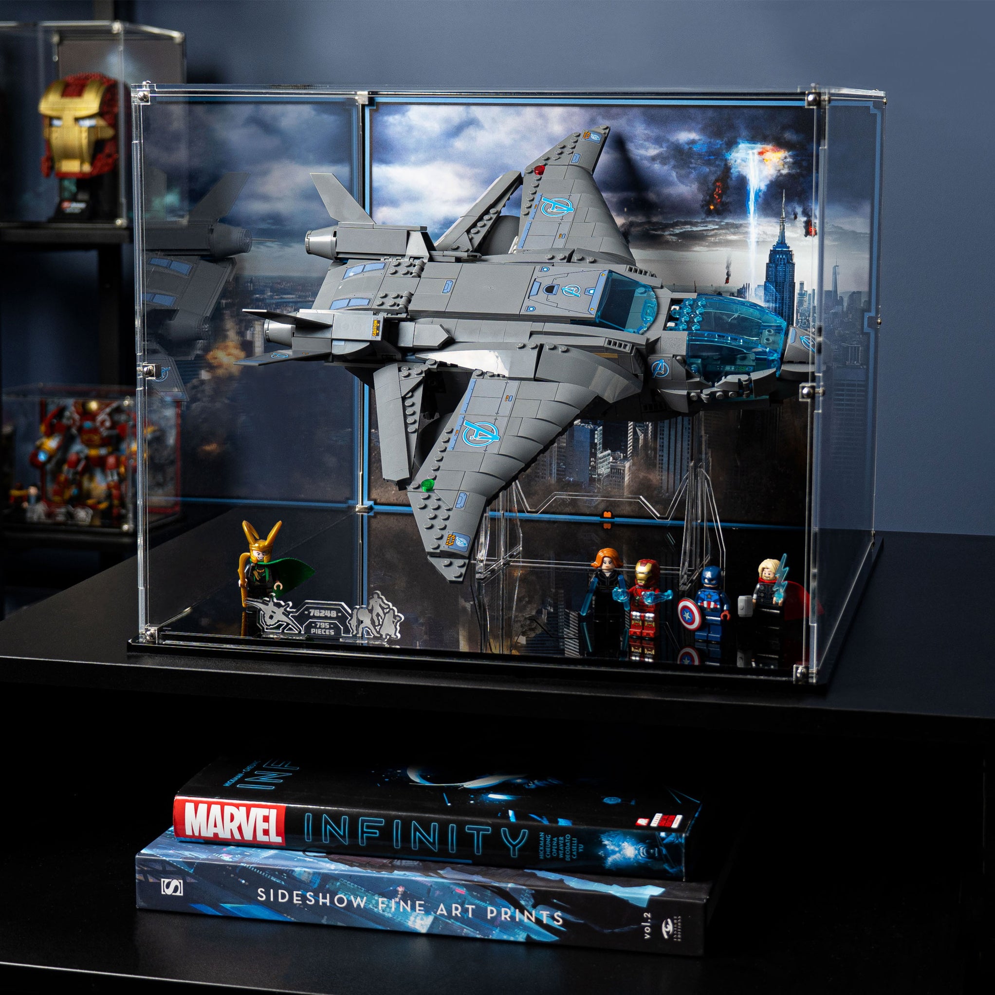 Display Case for LEGO Marvel The Avengers Quinjet 76248 — Wicked Brick