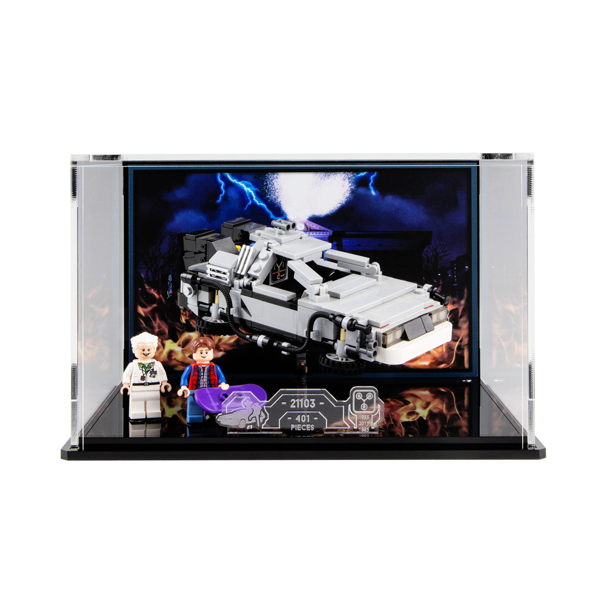 Display case for LEGO® Ideas: The DeLorean (21103) — Wicked Brick
