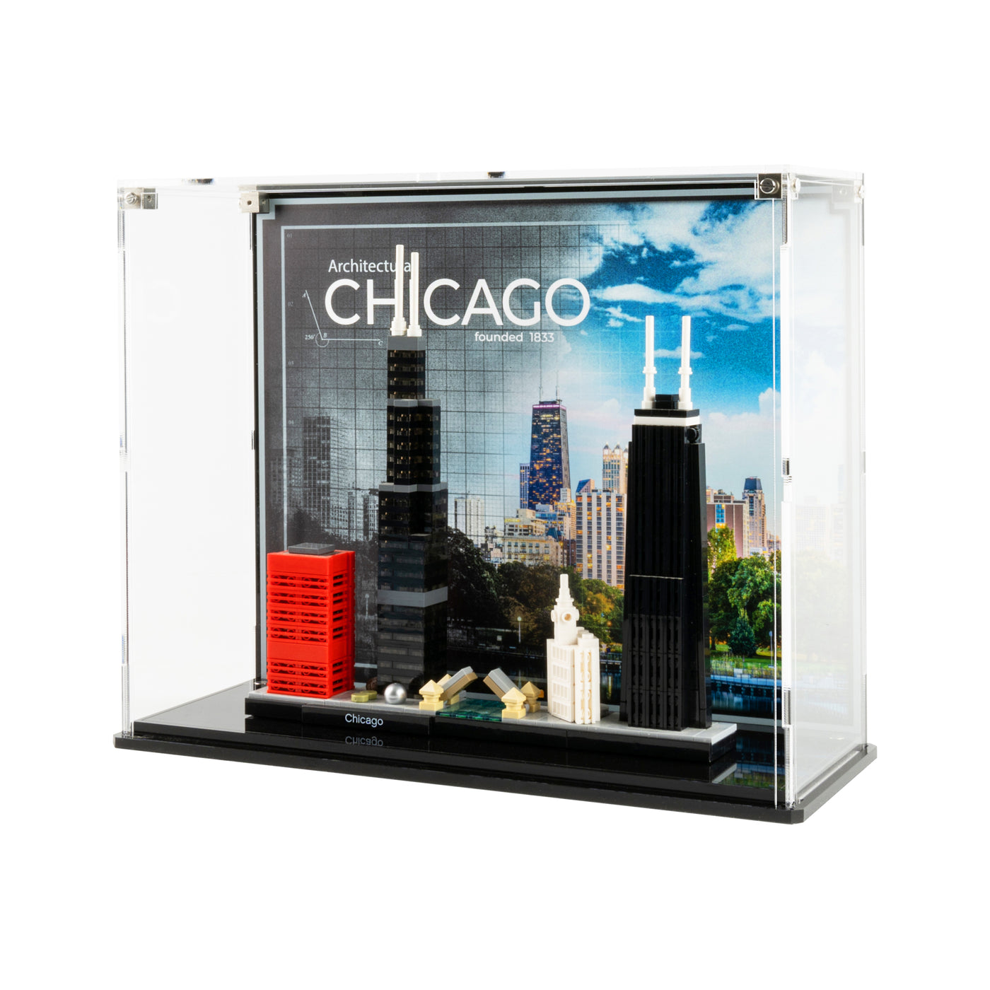 Display Case for LEGO® Architecture: Chicago Skyline (21033) — Wicked Brick