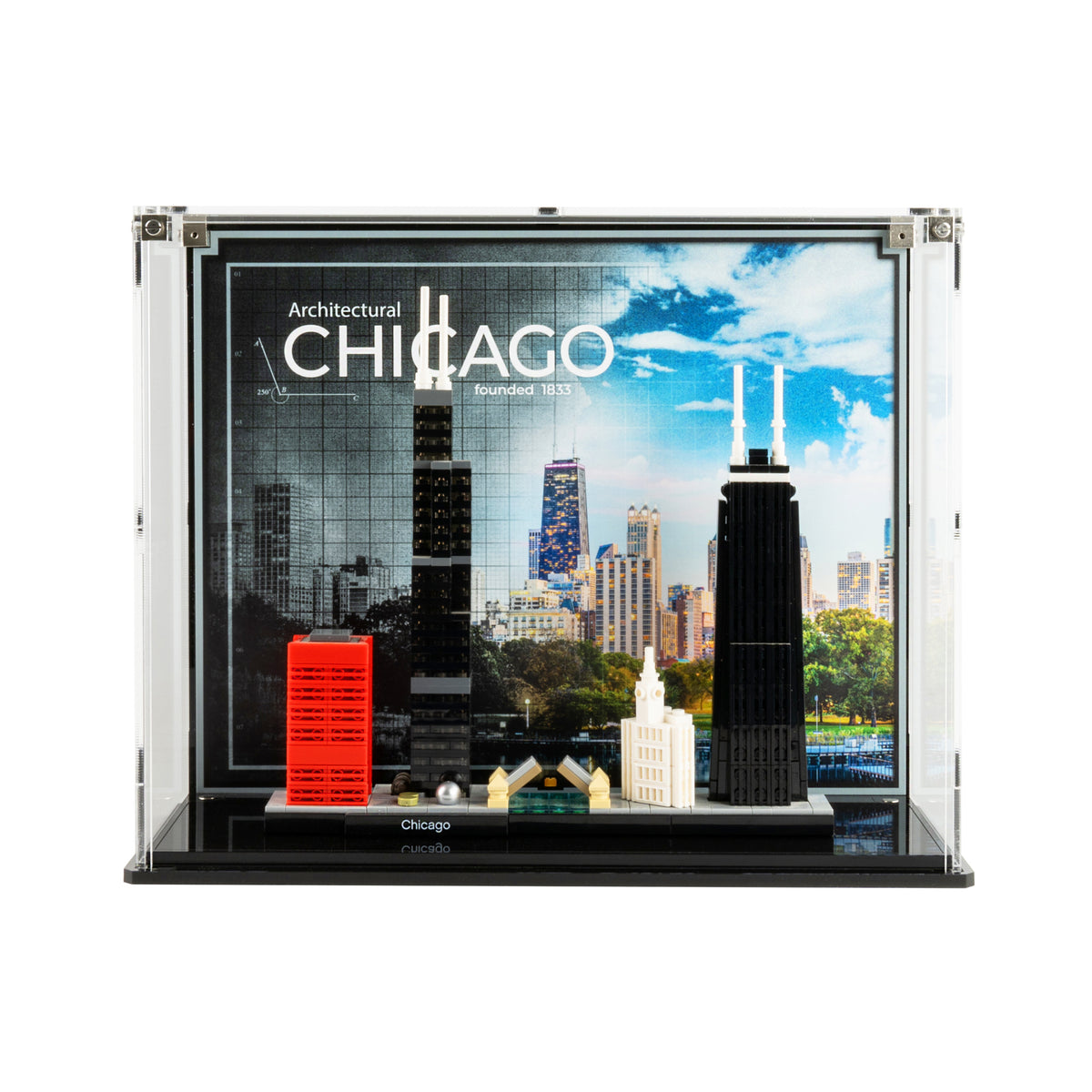 Display Case for LEGO Architecture Chicago Skyline 21033 — Wicked Brick