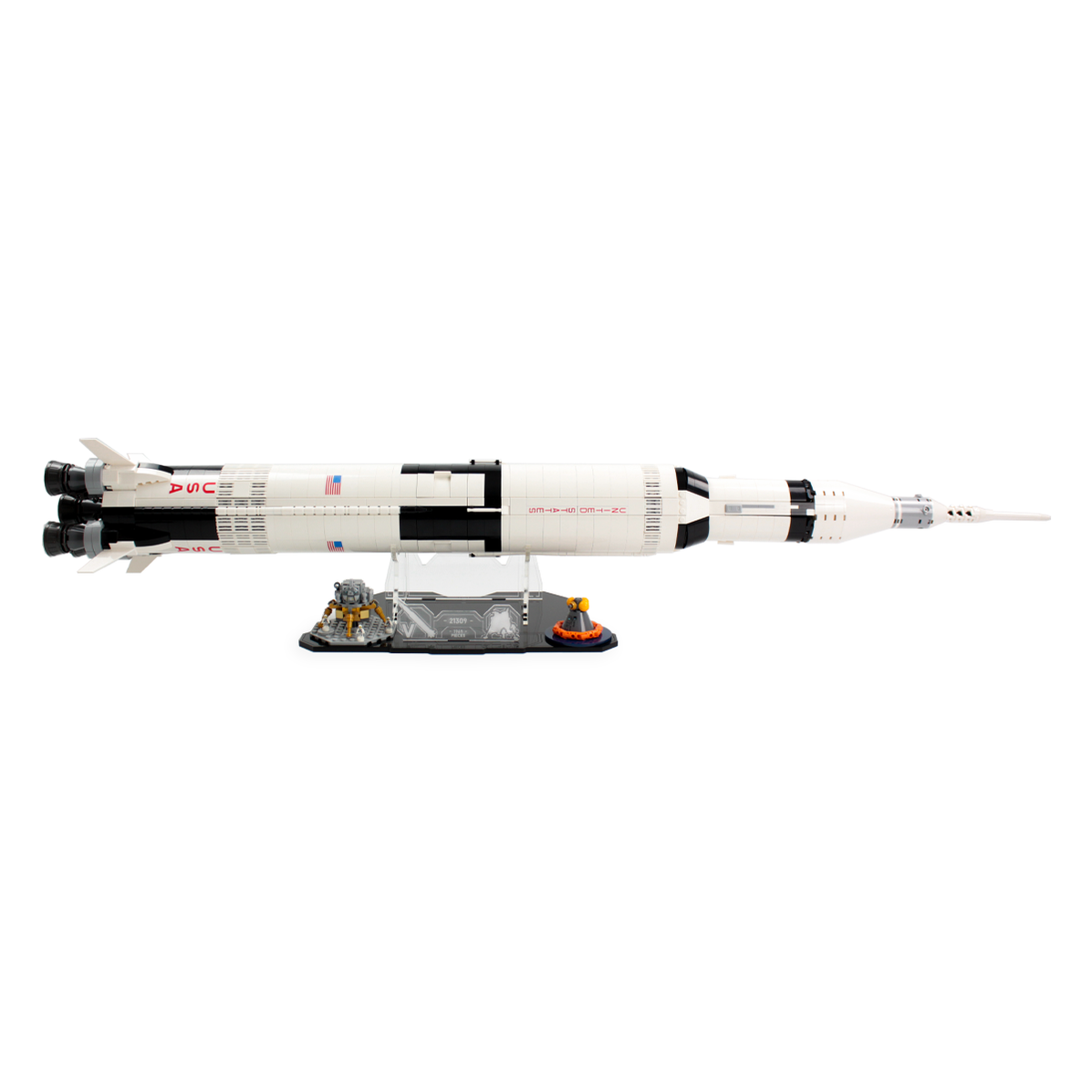Display Stand for LEGO Ideas NASA Apollo Saturn V 21309 — Wicked Brick